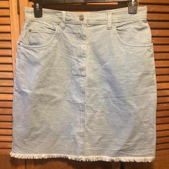 bill blass | Skirts | Vintage Bill Blass Light Blue Jean Skirt | Poshmark